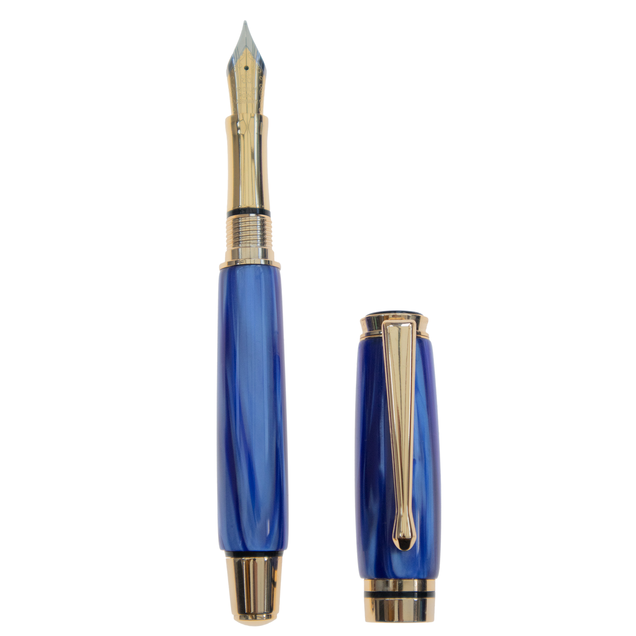 Handcrafted Resin Pen | Saphire Skies Resin Pen | Wig and Pens - wigandpens