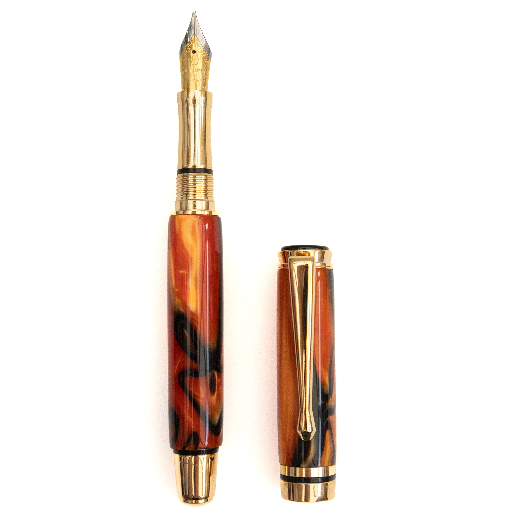 Handcrafted Resin Pen | Molten Lava | Wig and Pens - wigandpens